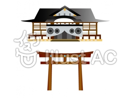 神社仏閣イラスト - No: 202328／無料イラストなら「イラストAC」