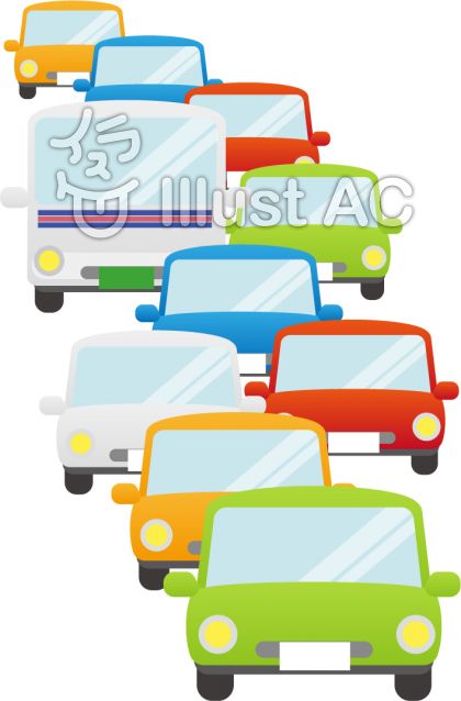 交通渋滞イラスト No 880192/無料イラストなら「イラストac」
