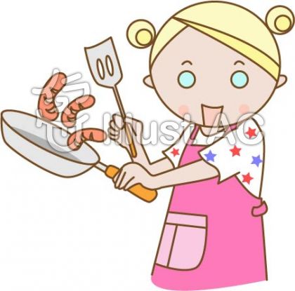 料理をする子どもイラスト - No: 887783／無料イラストなら「イラストAC」