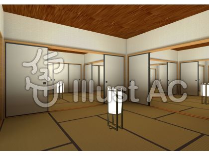 和室イラスト - No: 1385663／無料イラストなら「イラストAC」